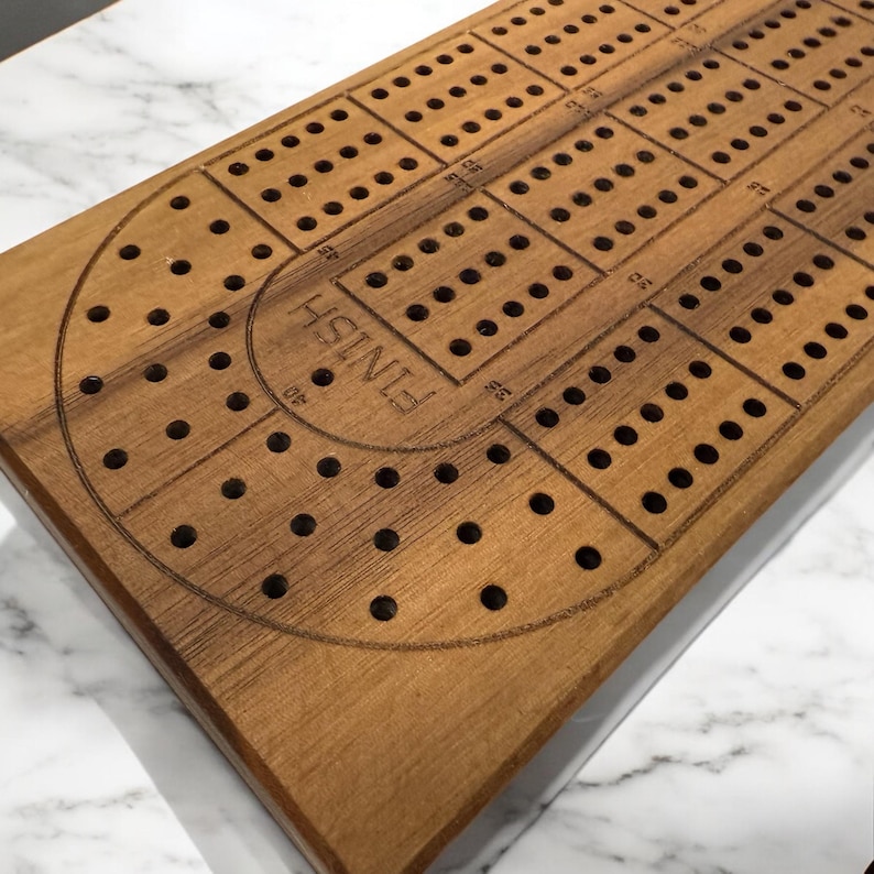 Personalized 3 Track Cribbage Board Perfect Gift for Board Game ...