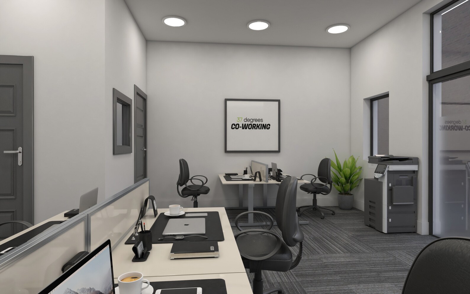 3D External Renders of Co Working Space, 3D Site Map, 2d Plan Create ...
