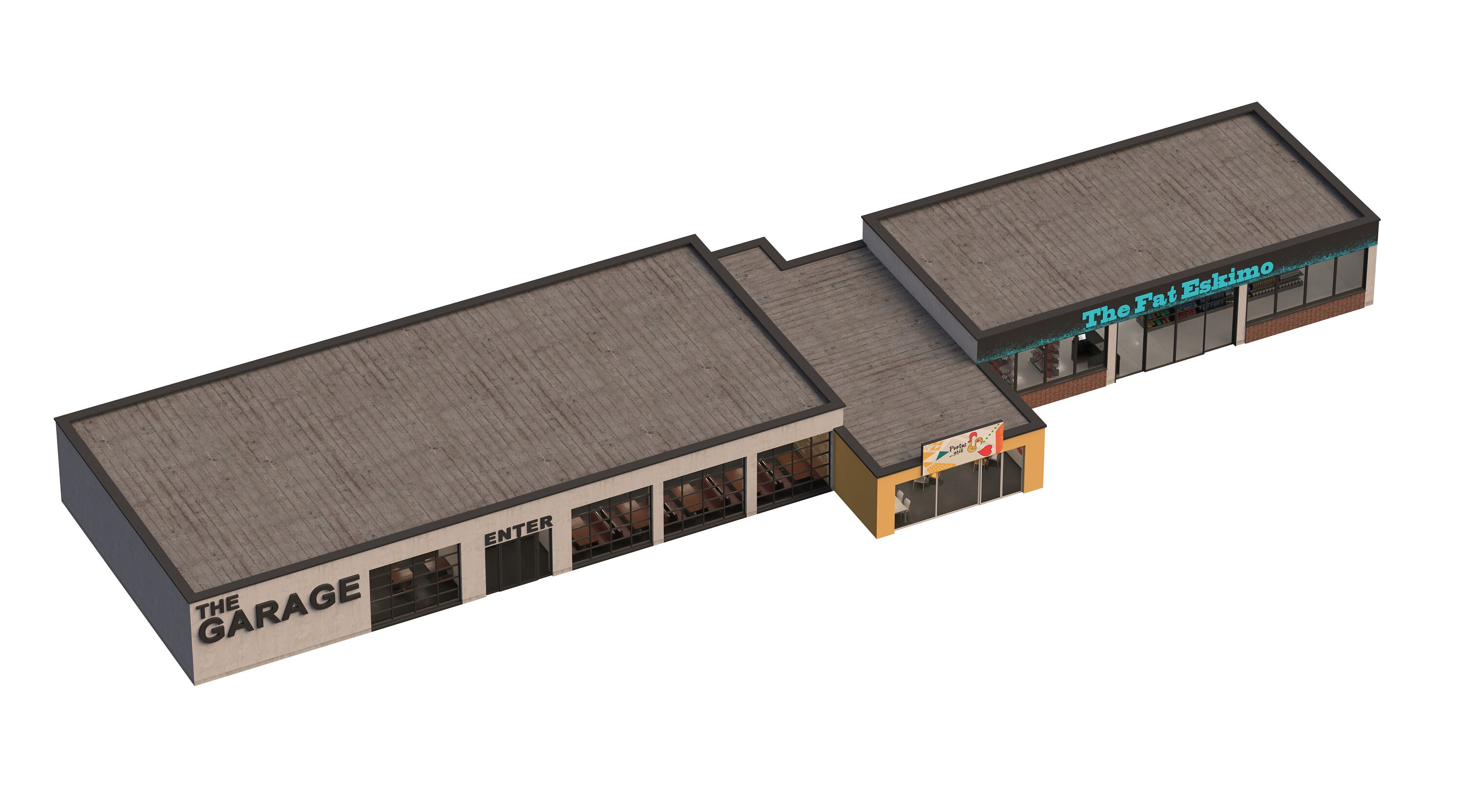 3D External and Internal Renders for Restaurant and Bar, 3D Site Map ...