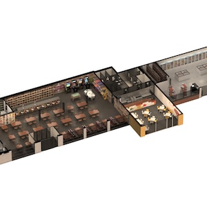 3D External and Internal Renders for Restaurant and Bar, 3D Site Map ...