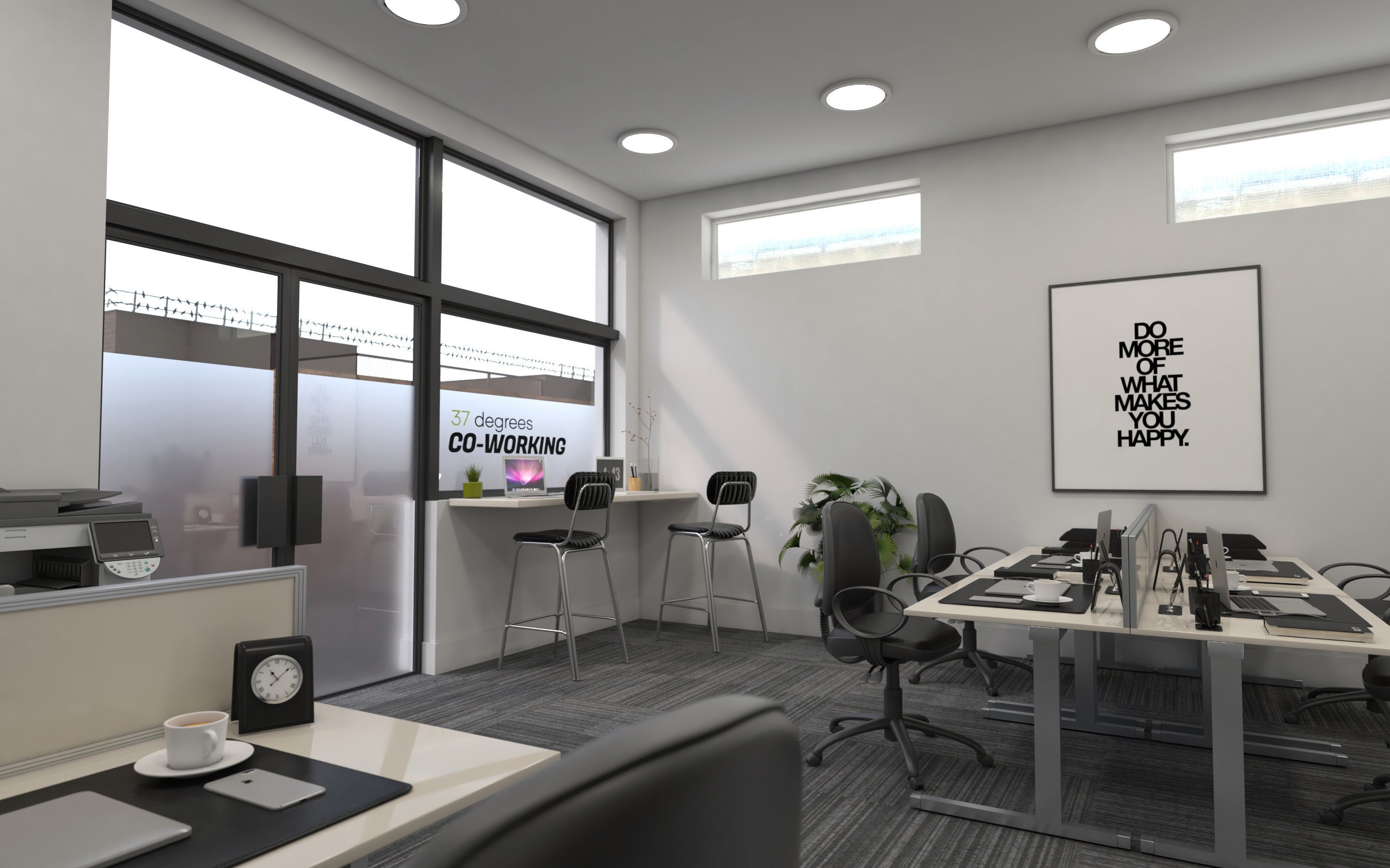 3D External Renders of Co Working Space, 3D Site Map, 2d Plan Create ...