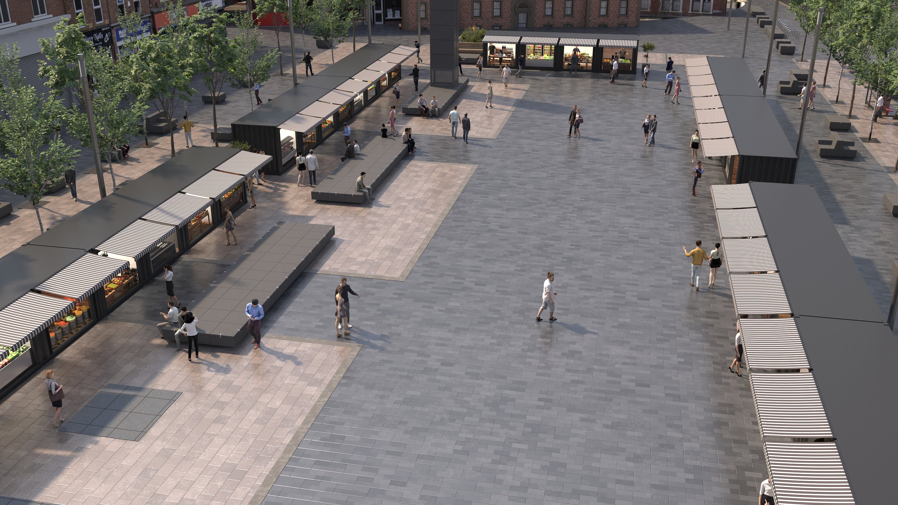 3D Renders of Market, 3D Site Map, 2d Plan Create From Paper Drawing ...