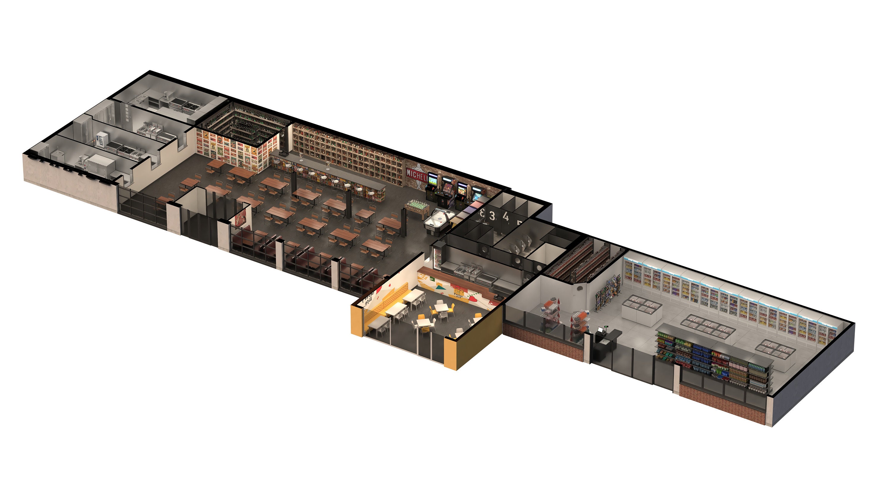 3D External and Internal Renders for Restaurant and Bar, 3D Site Map ...