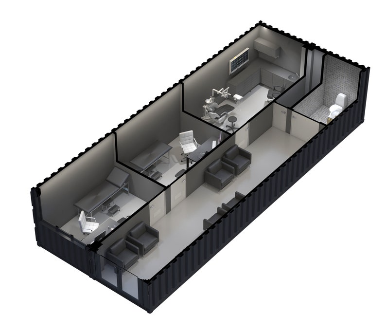 Modern 3D Medical Clinic Floor Plan, Professional Layout Design, 3D ...
