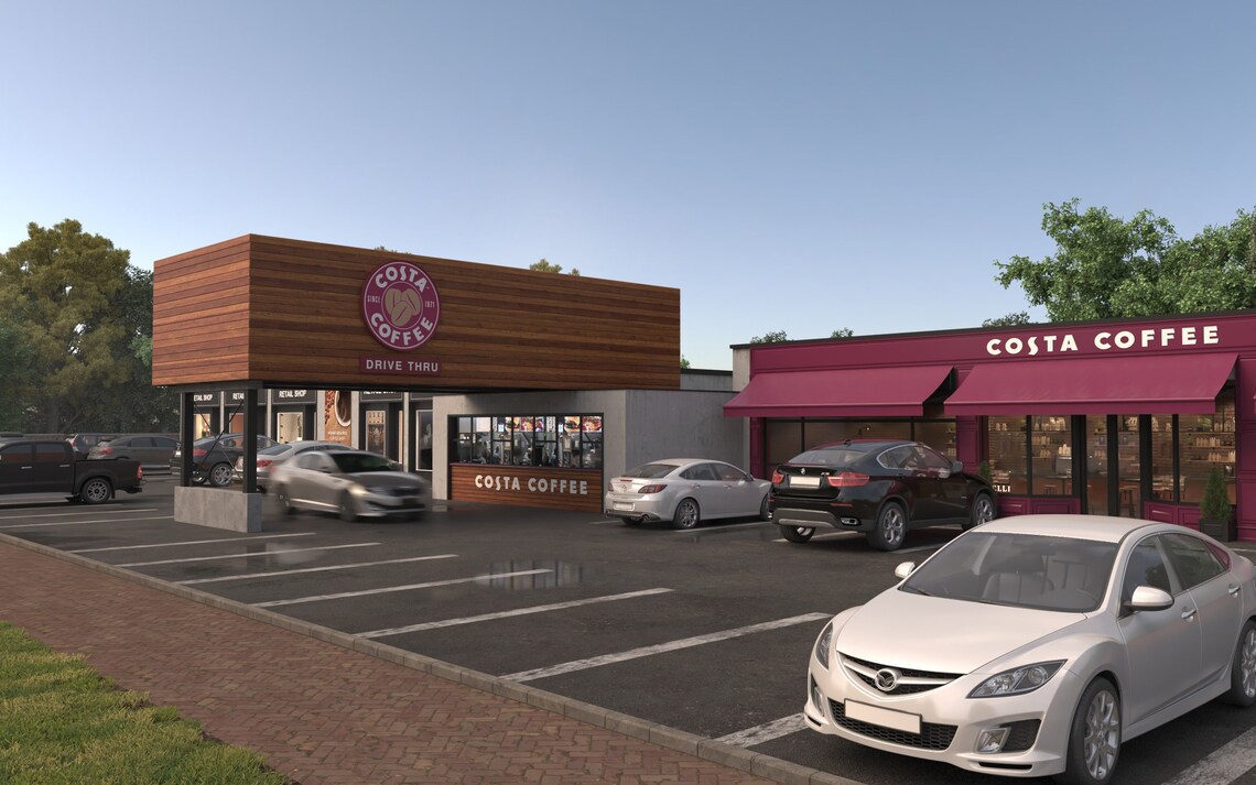 3D External Renders of Drive Thru 3D Site Map 2d Plan Create - Etsy