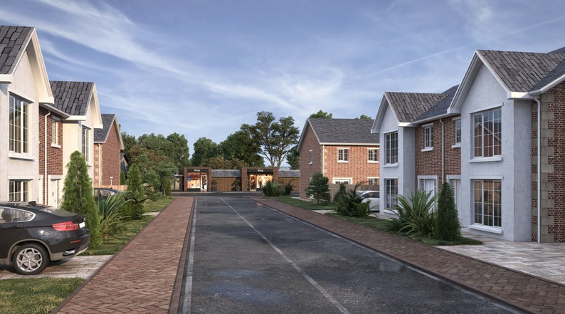 3D External Renders of Housing Development, 3D Site Map, 2d Plan Create ...