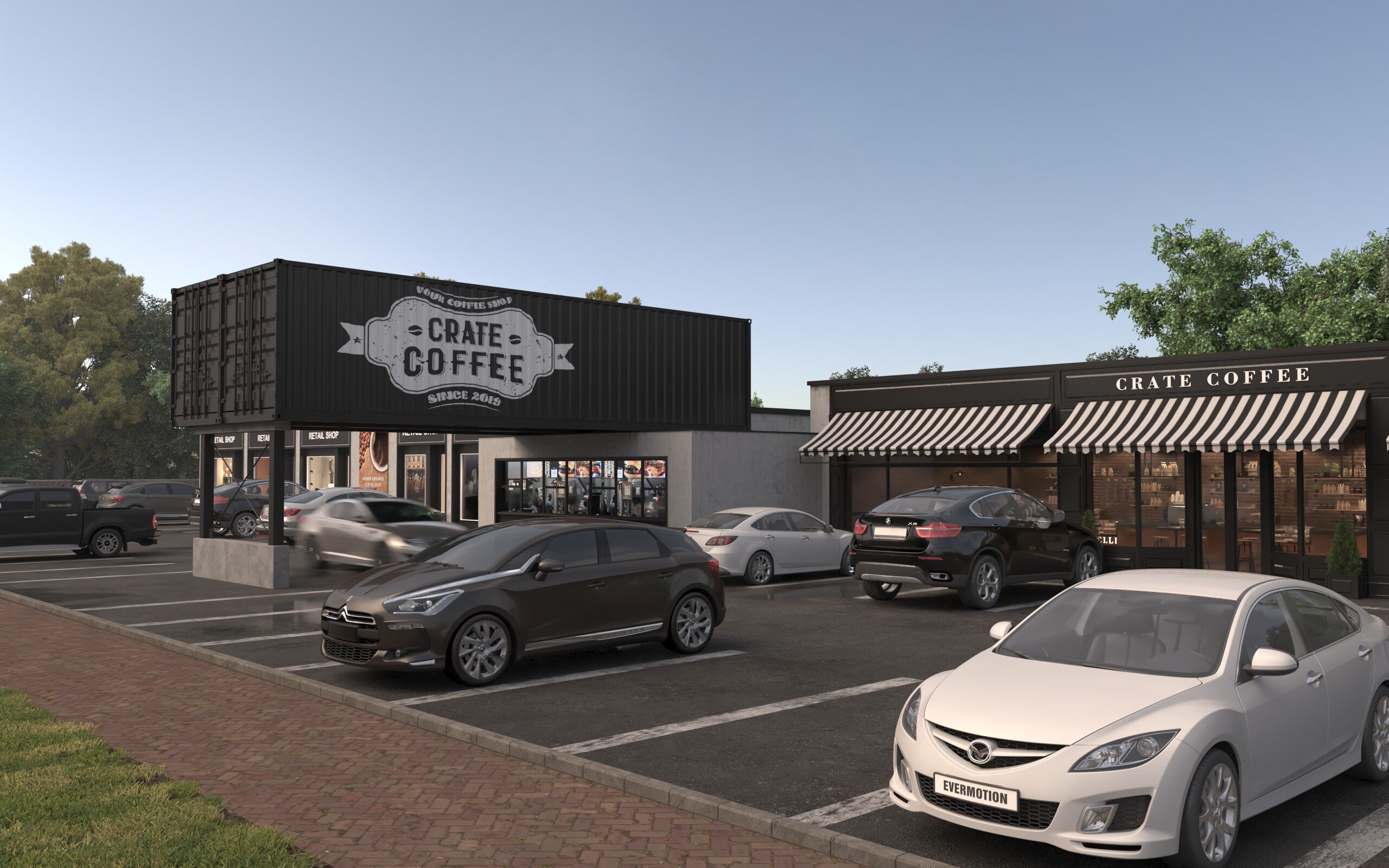 3D External Renders of Drive Thru, 3D Site Map, 2d Plan Create From ...