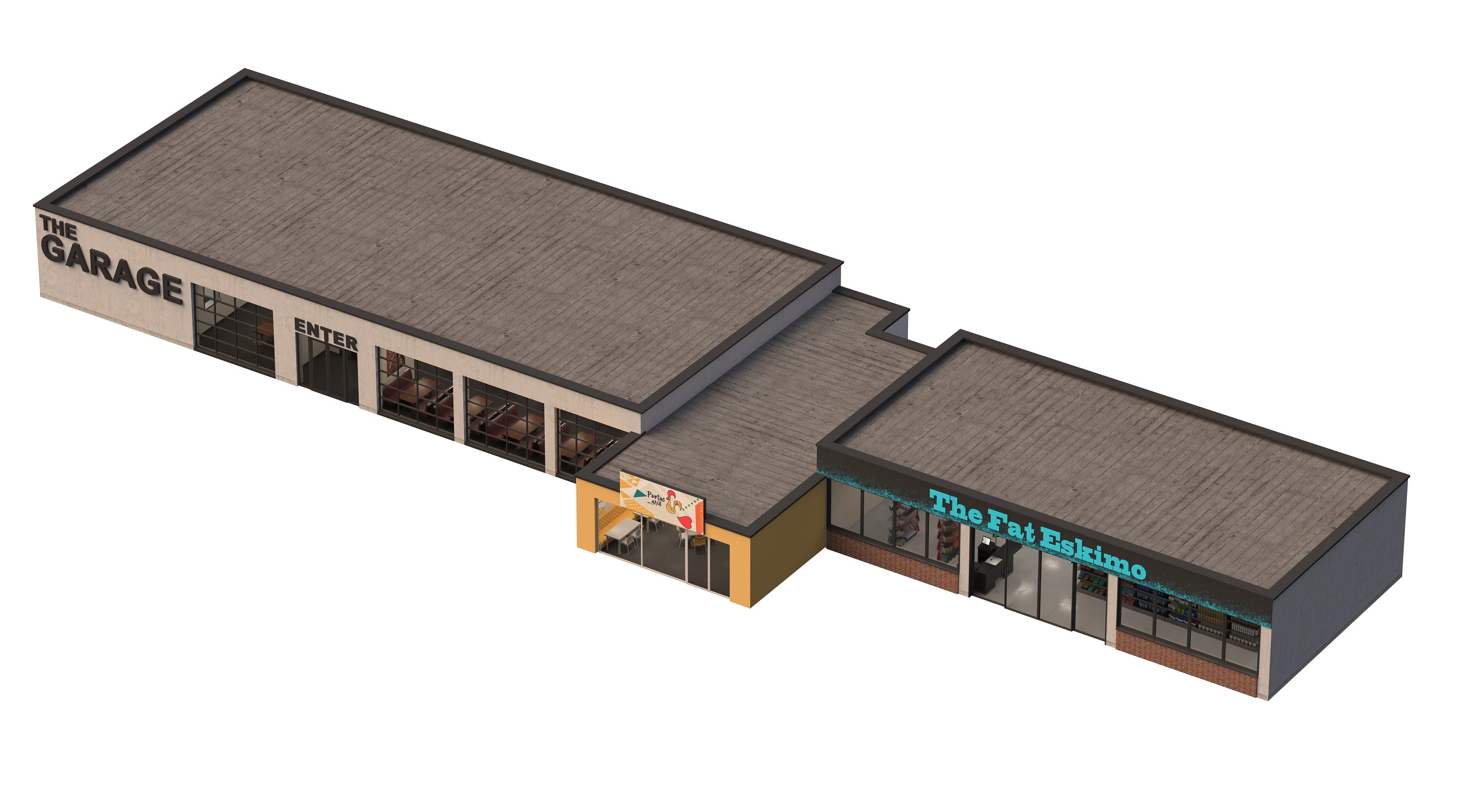 3D External and Internal Renders for Restaurant and Bar, 3D Site Map ...