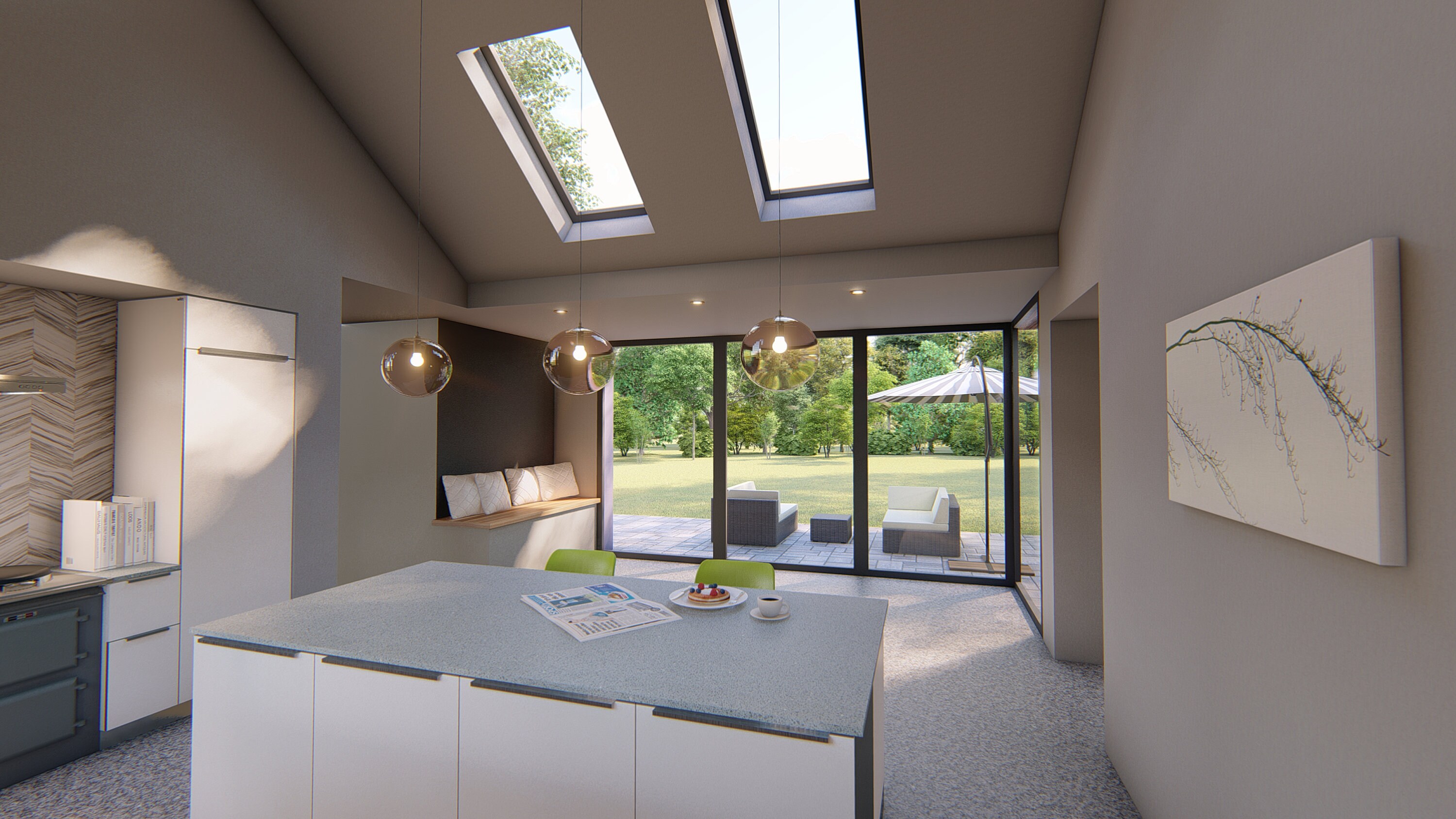 Modern 3D Kitchen Floor Plan, Professional Layout Design, 3D Site Map ...