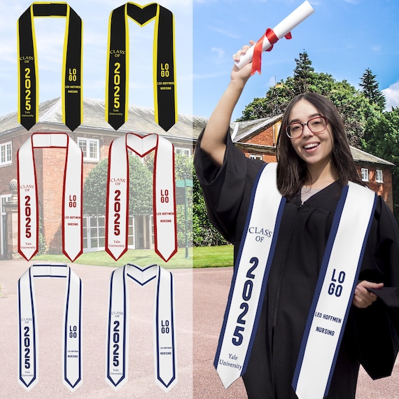 Monogram Graduation Sash Graduation Sash Logo Etsy
