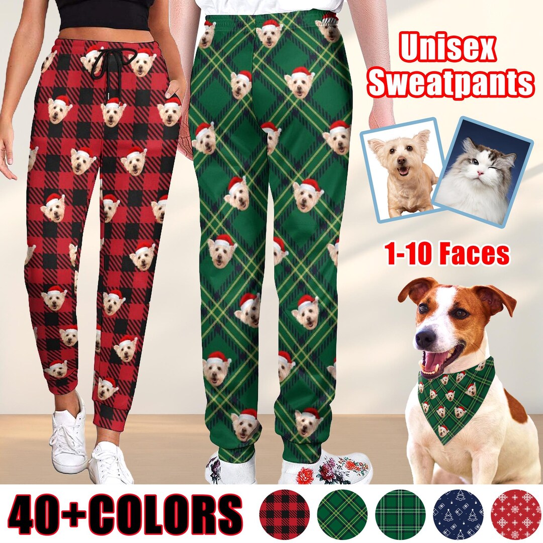 Custom PJ Pants,personalized Christmas Sweatpants,custom Photo ...