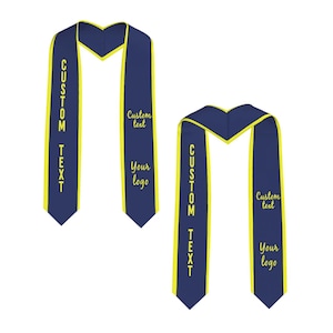 Custom Graduation Stole,custom Scool Logo Grad Stole,custom 2025 ...