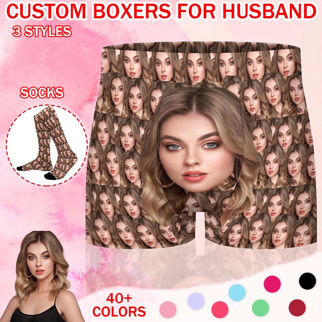 Custom Valentine's Day Boxer Socks,personalized Photo Boxer for Man ...