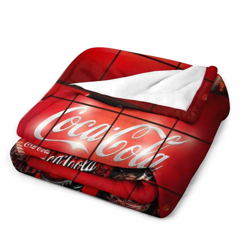 Custom Name Blanket,coca Cola Throw Blanket,coca Cola Logo Blanket,coca ...