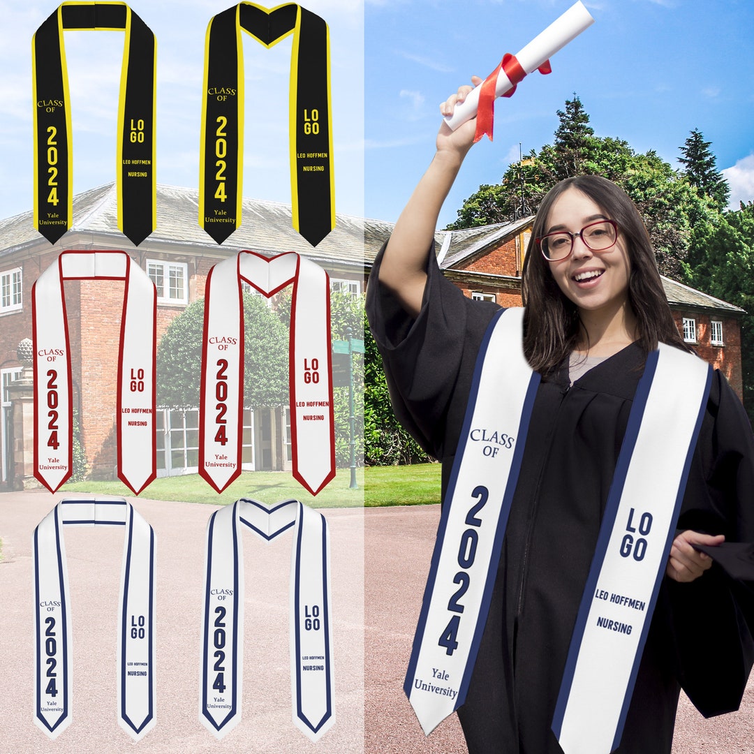 Custom Graduation Stoles,custom Graduation Sash,custom Name 2024 Photo ...