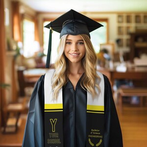 Custom Class of 2024 Graduation Stole,custom School Name Sash,custom ...