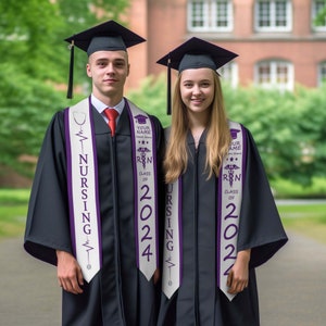 Custom RN Nursing Graduation Stole,personalized Class of 2024 ,custom ...