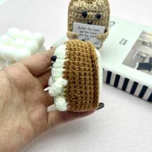 Handmade Crocheted Bread Pendants,white Toast Woven Pendants,knitted ...