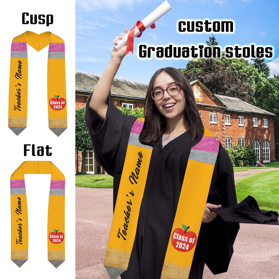 Custom Teacher Stole,custom Graduation Stole,custom Name Sash ...