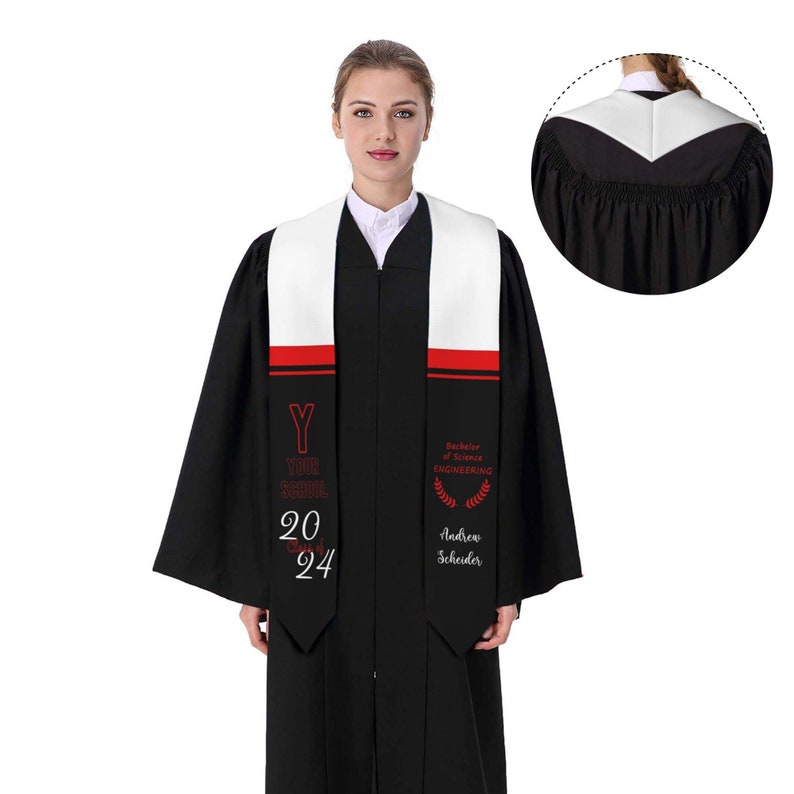 Custom Class of 2025 Graduation Stole,custom School Name Sash,custom ...