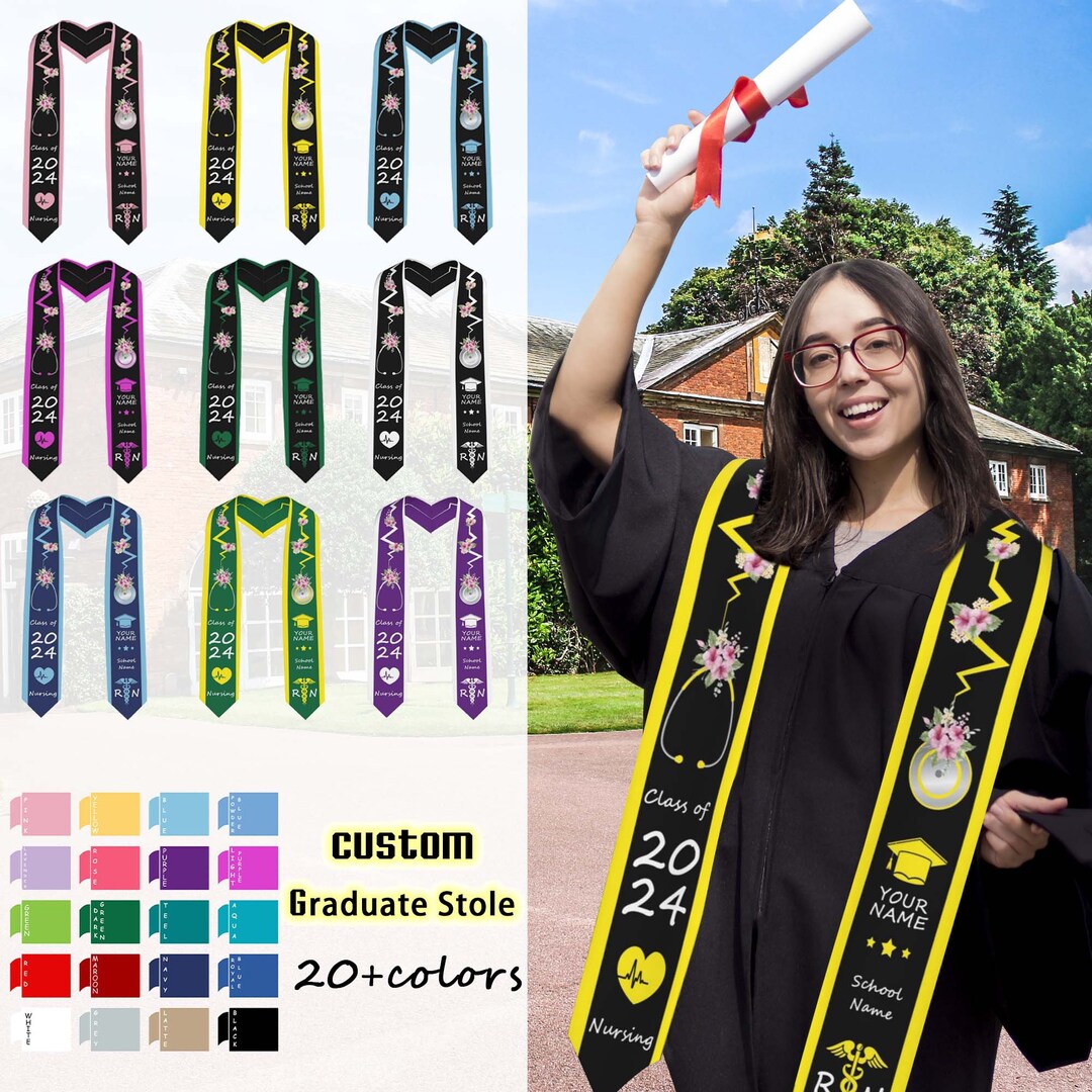 Custom Graduation Gifts for Grad,custom Name Graduation Stole ...