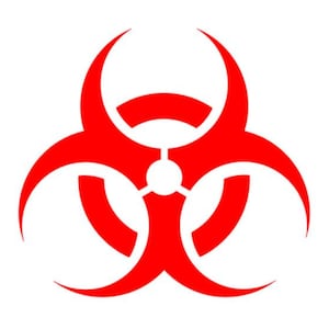 Biohazard Sticker PICK SIZE COLOR Vinyl Decal Caution Warning Hazard ...