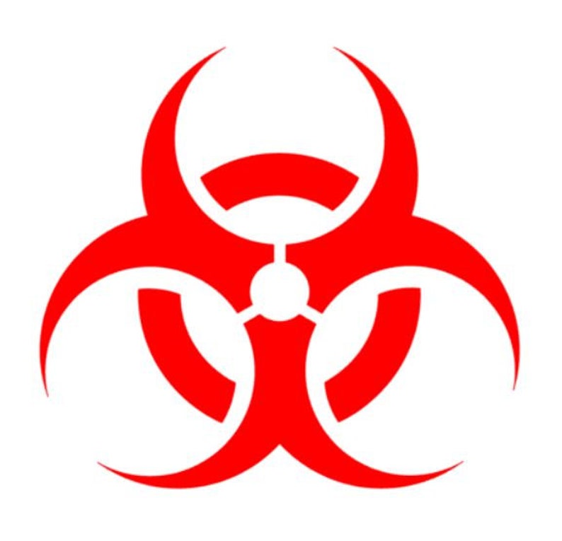 Biohazard Sticker PICK SIZE COLOR Vinyl Decal Caution Warning Hazard ...