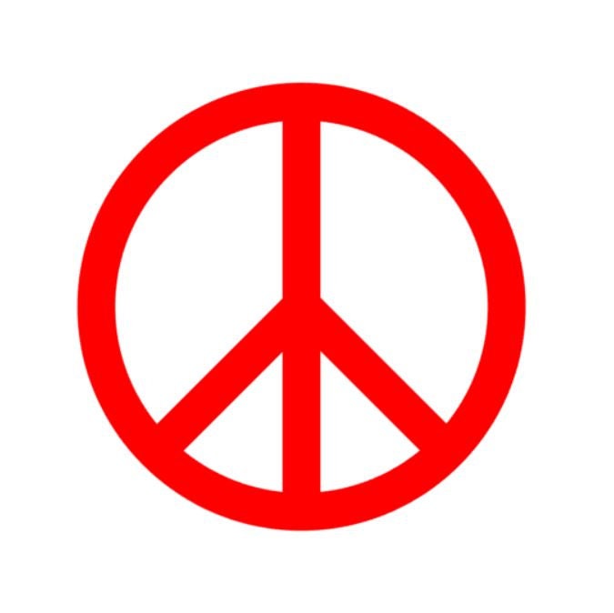 Peace Sign Sticker PICK SIZE COLOR Vinyl Decal Symbol Car Bumper Window ...
