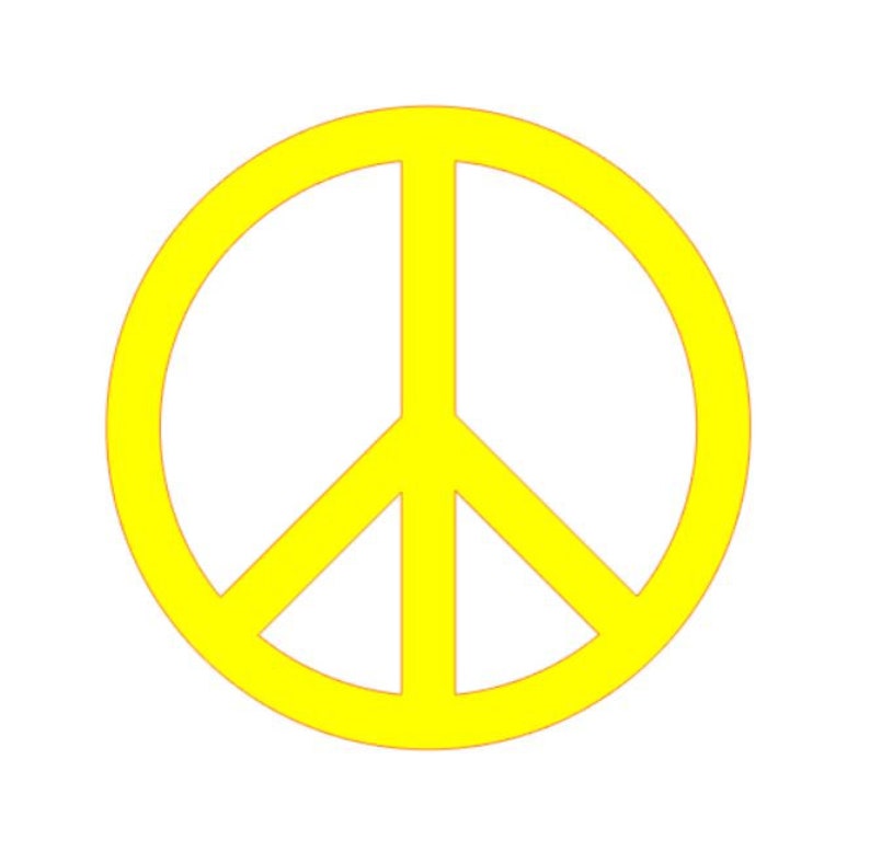 Peace Sign Sticker PICK SIZE COLOR Vinyl Decal Symbol Car Bumper Window ...