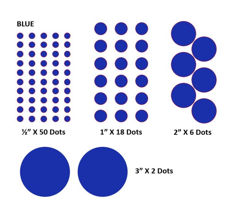 Dot Stickers PICK SIZE COLOR Vinyl Decal Calendar Journal Planner Wall ...