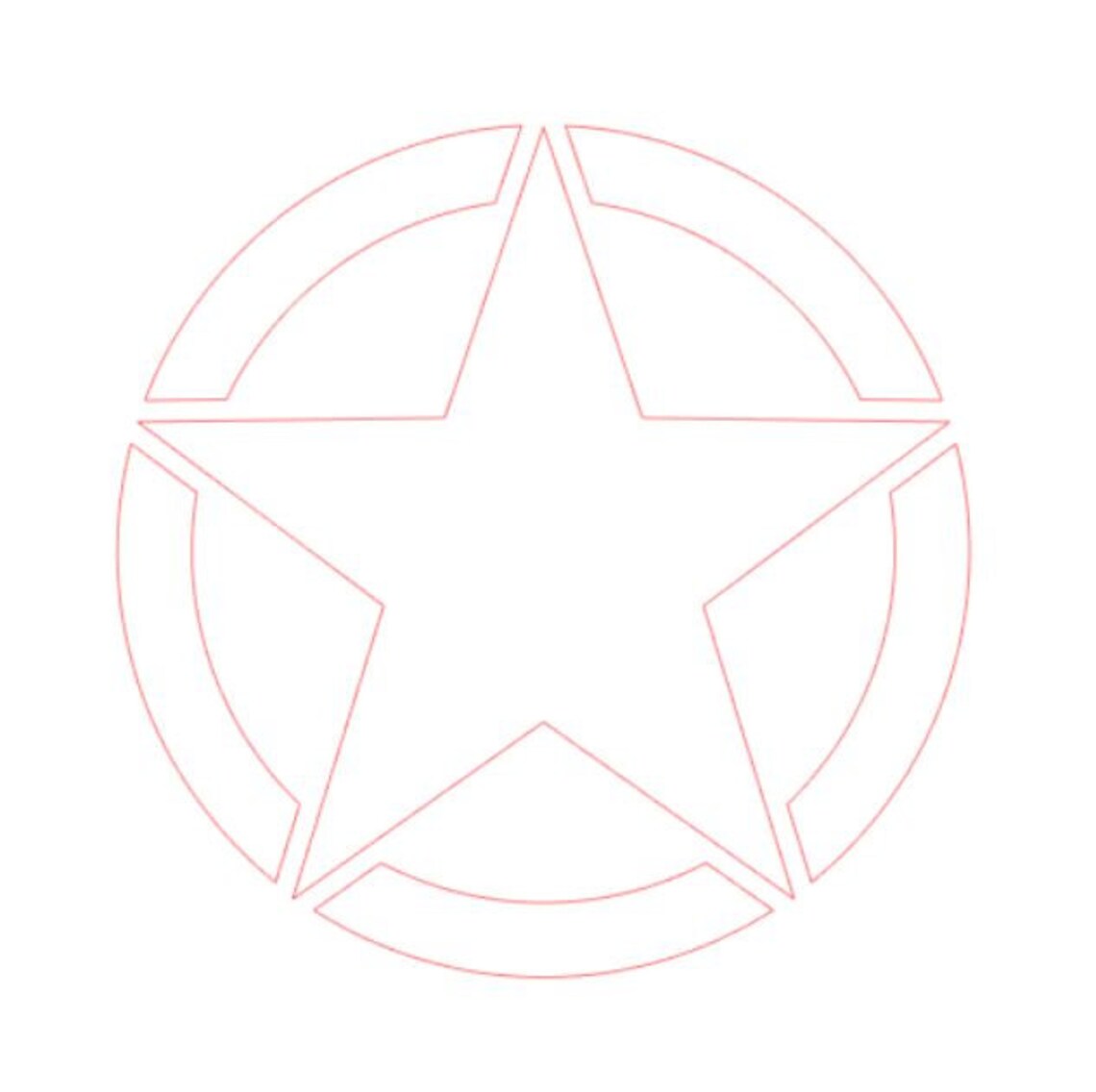 Army Star Decal Military PICK SIZE COLOR Vinyl Decal Car Truck Window ...