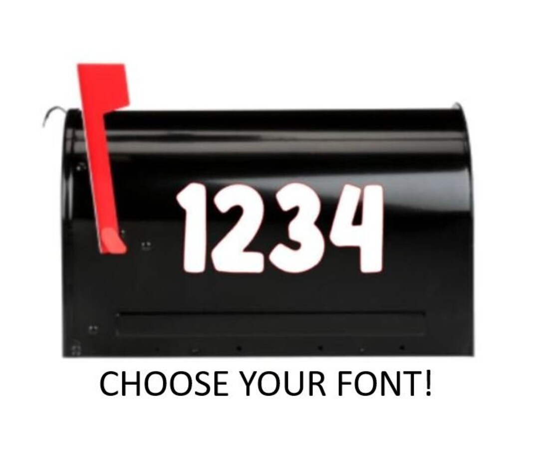 Mailbox Number Stickers | SET OF 2 | Pick Number Size Color Font ...