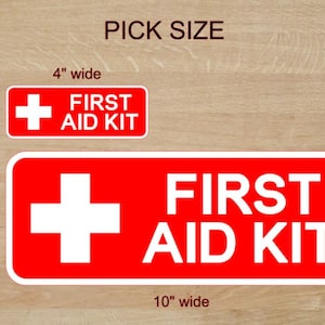 First Aid Sticker Red Cross Decal PICK SIZE 1st Aid Medic Doctor Nurse ...