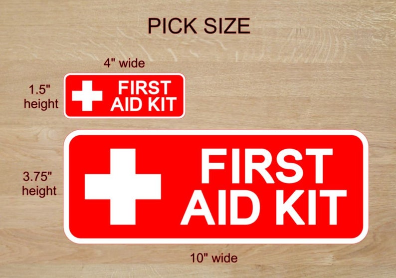 First Aid Sticker Red Cross Decal PICK SIZE 1st Aid Medic Doctor Nurse ...