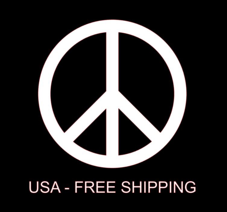 Peace Sign Sticker PICK SIZE COLOR Vinyl Decal Symbol Car Bumper Window ...