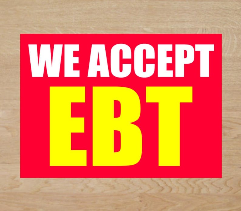We Accept EBT Decal PICK SIZE Door Stickers Store Business Adhesive ...