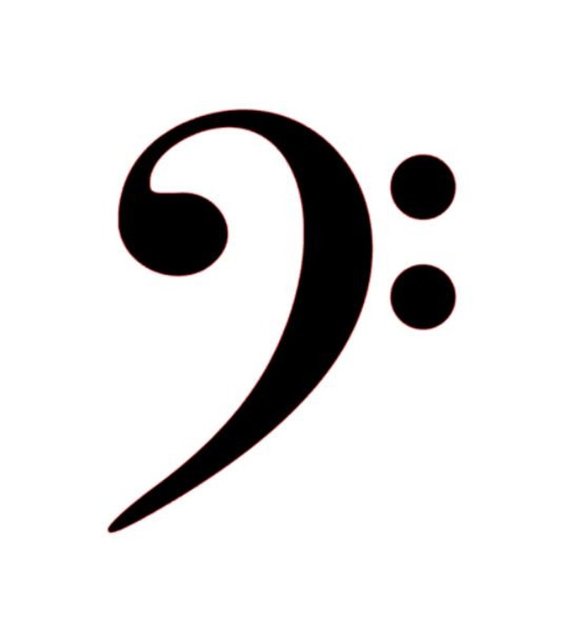 Bass Clef Sticker Music PICK SIZE COLOR Vinyl Decal Bumper Sticker - Etsy