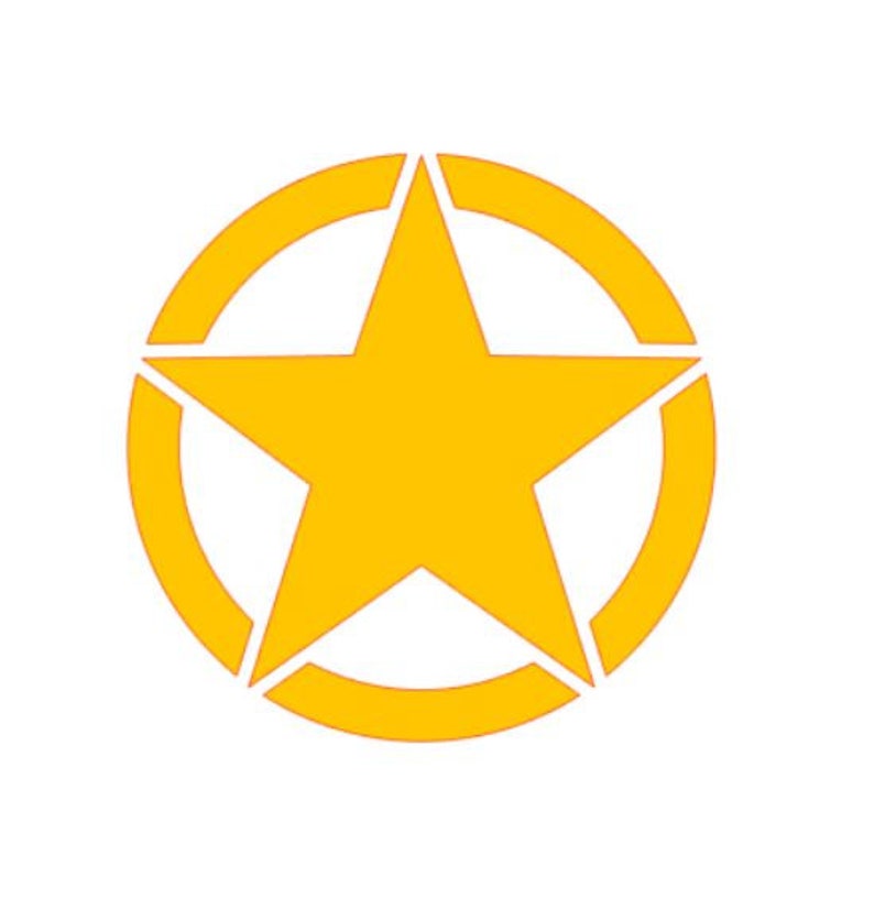 Army Star Decal Military PICK SIZE COLOR Vinyl Decal Car Truck Window ...