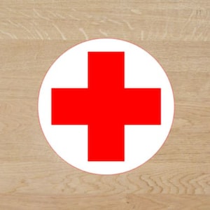 First Aid Sticker Red Cross Decal PICK SIZE 1st Aid Medic Doctor Nurse ...
