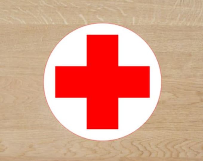 First Aid Sticker Red Cross Decal PICK SIZE 1st Aid Medic Doctor Nurse ...