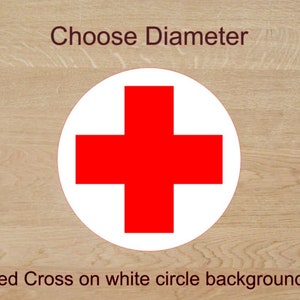 First Aid Sticker Red Cross Decal PICK SIZE 1st Aid Medic Doctor Nurse ...