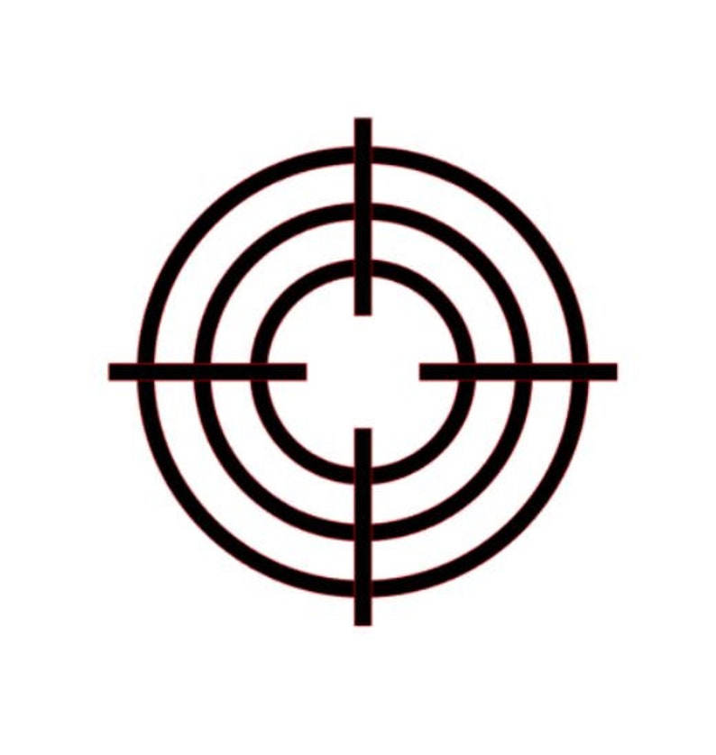 Bullseye Decal PICK SIZE COLOR Vinyl Sticker Target Crosshair Range ...