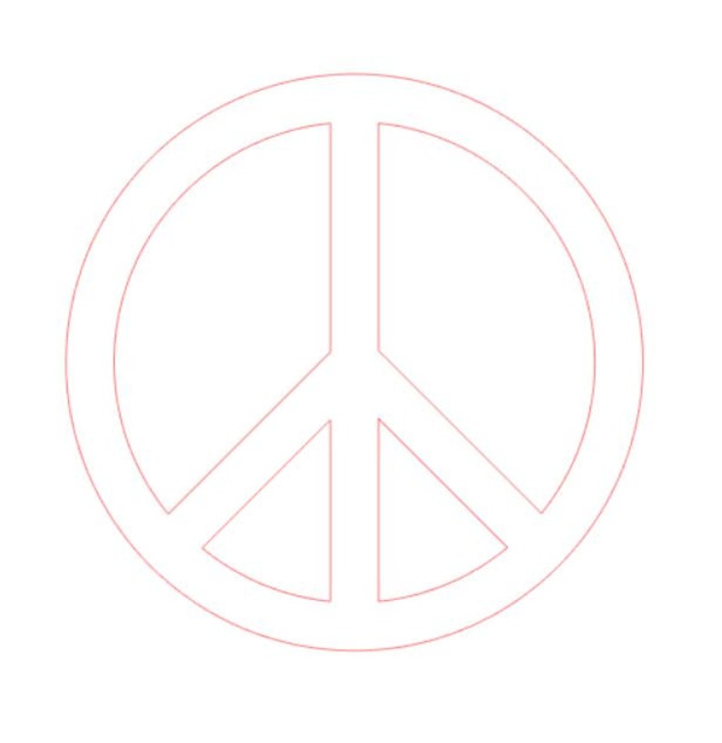 Peace Sign Sticker PICK SIZE COLOR Vinyl Decal Symbol Car Bumper Window ...