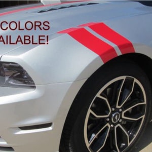 Car Hood Fender Decals 4pc Racing Stripe PICK COLOR Hash Mark Vinyl ...