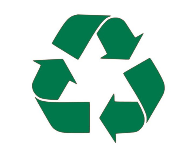 Recycle Symbol Sticker PICK SIZE COLOR Vinyl Decal Sign Trash Garbage ...