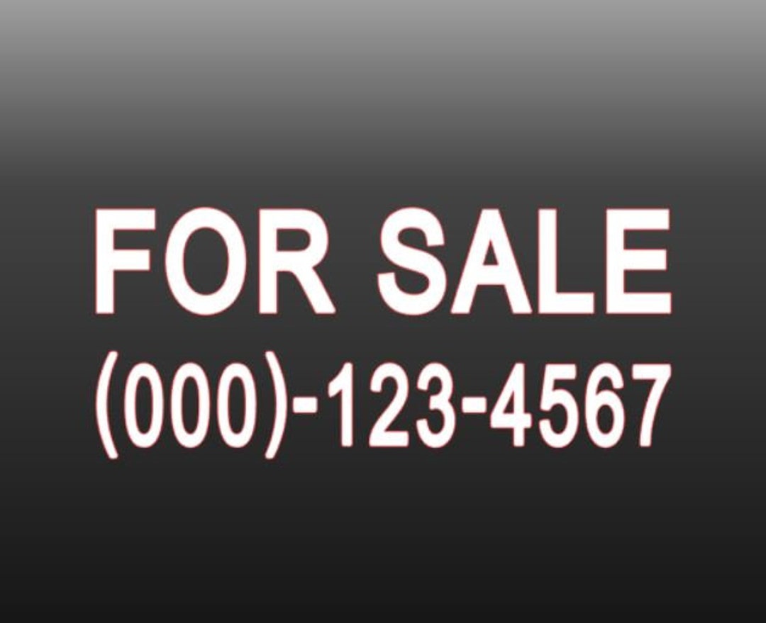 For Sale Sign Decal PICK SIZE COLOR Custom Vinyl Sticker Car Bumper ...