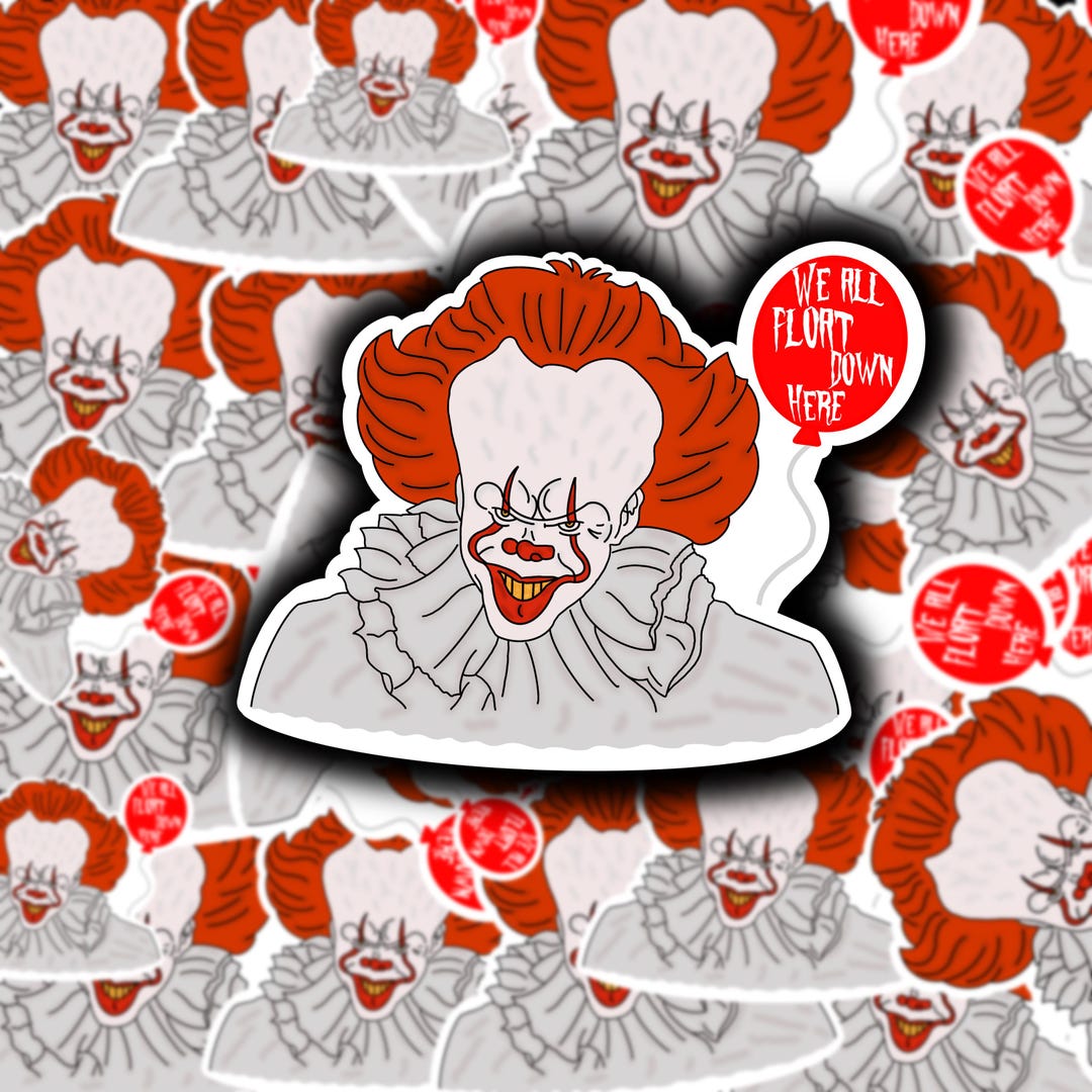 Creepy Clown Sticker, Horror Movie Inspired (3x3) - Etsy