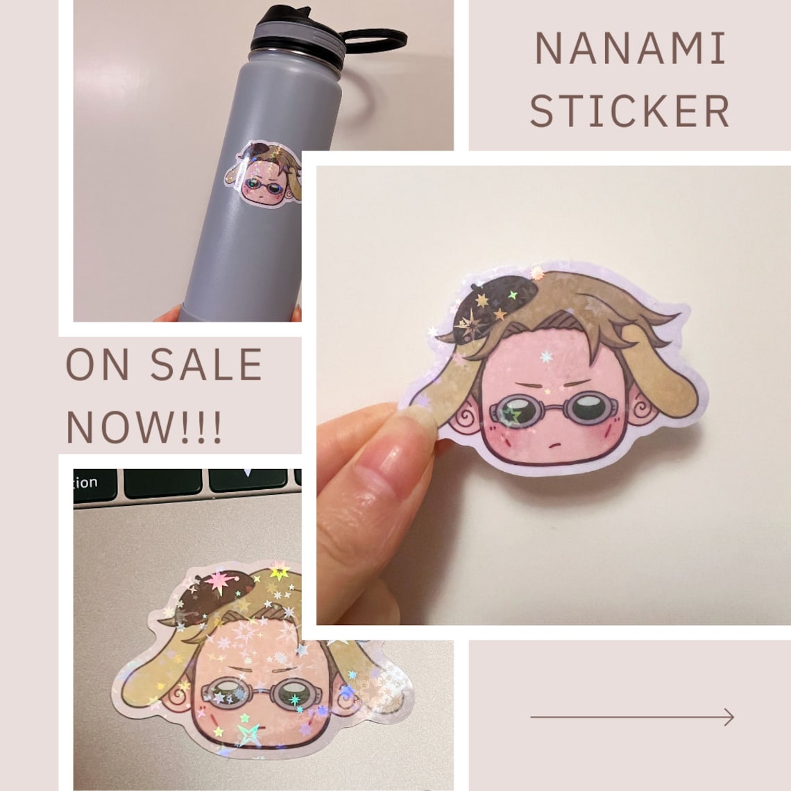 Jujutsu Sorcerer - Dog Nanami Sticker and Keychain, Cute Anime Sticker ...