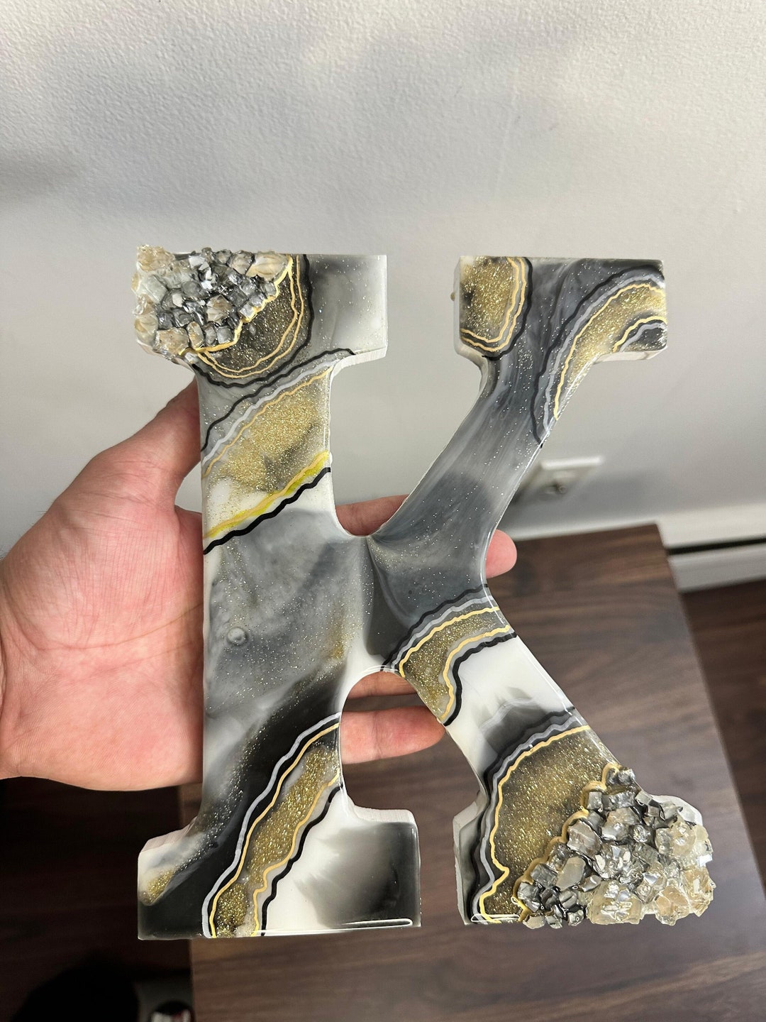 Geode Letter Art - Etsy