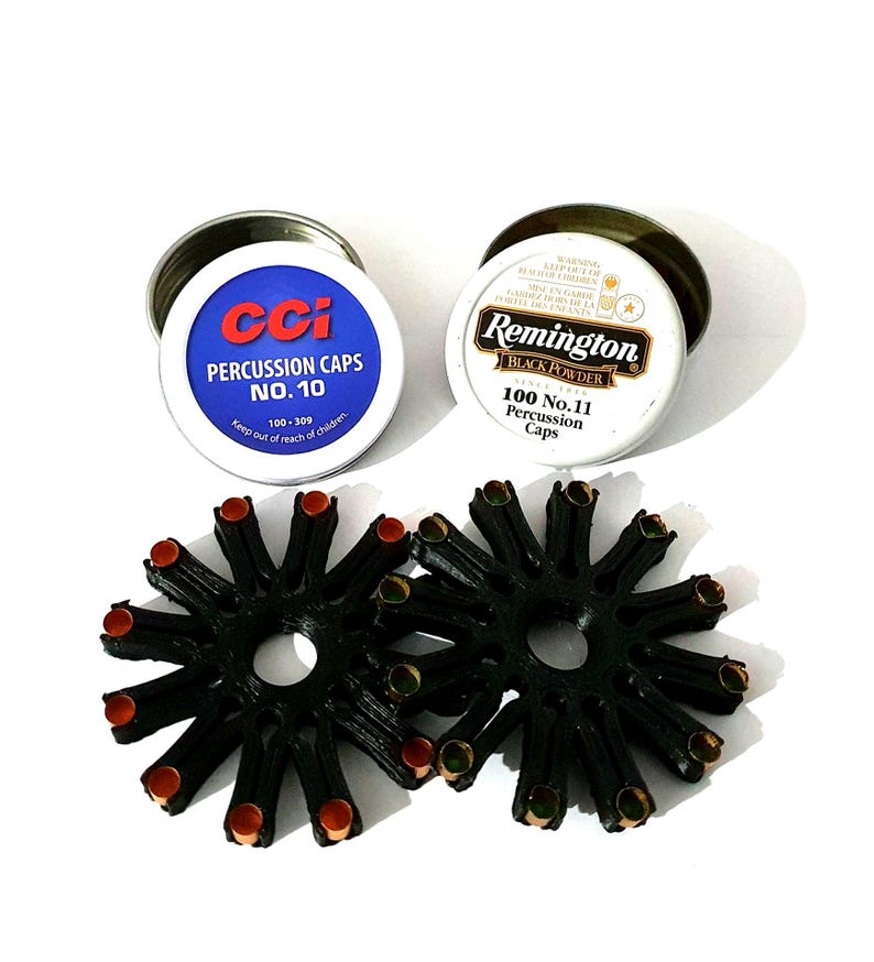 12-cap Capper for #10 & #11 Percussion Caps - Muzzleloader Loading Tool ...